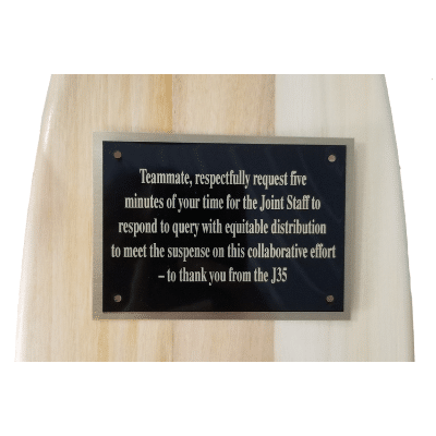 Engraved Text Plate - 4" x 4"